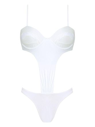 Amir Slama maillot de bain à découpes - Blanc