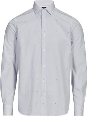 Eden Park schmales Baumwollhemd in Blau