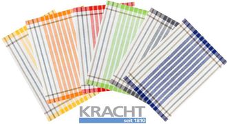 Kracht Kracht 3er Pack Halbleinen Geschirrtuch 50x70 Blockstreifen 2-910-14 gelb