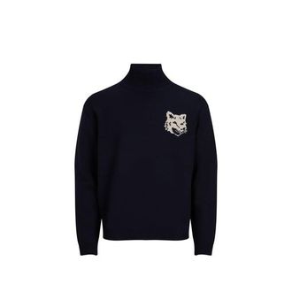Maison Kitsun&eacute; Pull col montant droit en laine