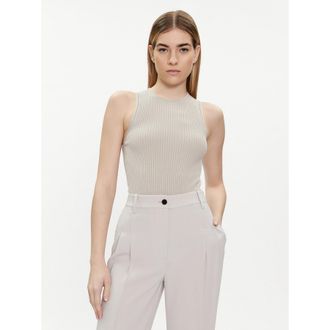 Calvin Klein Top K20K206506 Wei&szlig; Slim Fit