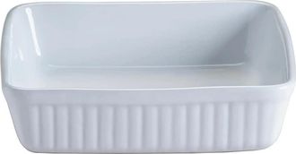 Mason Cash 2001.549 Collection Feinsteinzeug-Brat- und Servierschale, quadratisch, Keramik, weiß, 24 x 24 x 6 cm