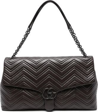 Gucci Mini GG Marmont Schultertasche - Braun