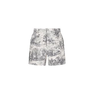 Dior Femme, Shorts, Multicolore, Taille: 36 FR Toile de Jouy Cotton Denim Shorts