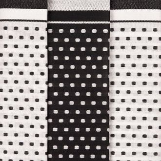 ROSS 3er Pack Baumwoll-Geschirrtücher Points 1731 schwarz 50x70 cm