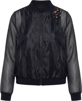 Angel Of Style Sommerjacke College-Jacke Loose Fit leicht transparent