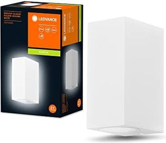 Ledvance ENDURA Classic Square Updown Außen-Wandleuchte, weiß, GU10-Sockel (max 35W), kann mit einfacher oder smarter Lampe bestückt werden, Down oder Up/Down 
