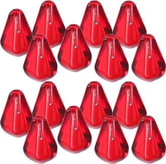 Angoily K&uuml;nstliche Granatapfelkerne 100 St&uuml;ck aus Kristallglas Realistische Schmuckperlen f&uuml;r Weihnachtsdekoration Fotografie und Wohnraumdekoration Rote Deko