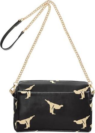 HMZXZ Sac à bandoulière pour arts martiaux pour femme, sac à main en cuir, petit sac à main à bandoulière