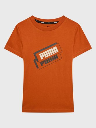 Puma T-Shirt Alpha Holiday 670109 Orange Regular Fit