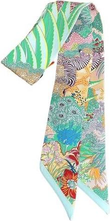 Generico Ruban de jardin secret pour chevaux, ceinture de cheveux longs et &eacute;charpe en soie pour l&eacute;t&eacute;, vert, taille unique