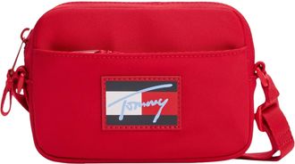 Tommy Hilfiger Kinder Unisex Crossbody Bag Tasche Script Flag mit Logo, Mehrfarbig (Medium Red), Einheitsgröße
