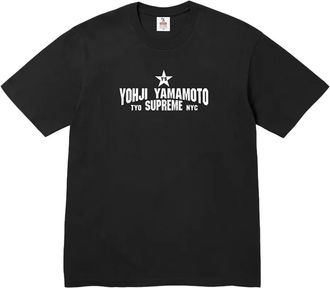 SUPREME x Yohji Yamamoto t-shirt Star à logo imprimé - Noir