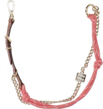 Miu Miu Leather And Rope Keyring