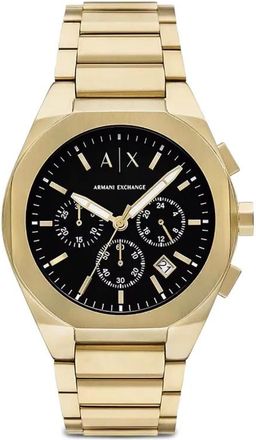 A|X Armani Exchange montre &agrave; bo&icirc;tier rond 42 mm - Noir