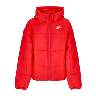Nike Klassische Puffer-Daunenjacke - - Sport - Damen - Rot - S