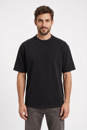 Boss Orange by Hugo Boss T-Shirt BOSS ORANGE Te Dye, Herren, Gr. 3XL, schwarz (schwarz001), Single Jersey, Obermaterial: 100% Baumwolle, unifarben, relaxed fit normal, Rundhal
