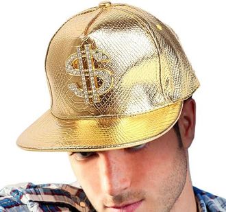 Generic Casquette hip-hop - Casquette enveloppante r&eacute;glable - Style ann&eacute;es 80 - Accessoire de mode des ann&eacute;es 80 - Pour costume avec une structure en mat&eacute;riau
