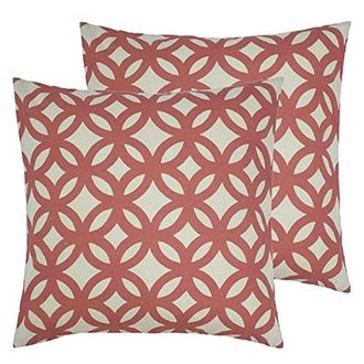 furn. Rocco Feder gefüllte Kissen (Twin Pack), Polyester, Berry, 45 x 45cm, 2
