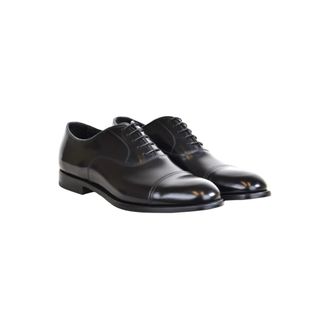 Doucal's Homme, Chaussures, Noir, Taille: 43 1/2 EU Chaussure Oxford en cuir lisse