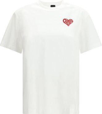 Pinko Wei&szlig;es Baumwoll-T-Shirt
