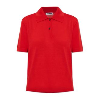 Jil Sander Woll-Polo - - Knitwear - Damen - Rot - M