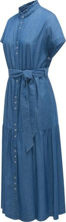 Ragwear Maxikleid Liora Denim (1-tlg) Wadenlanges Jeanskleid mit Bindeband