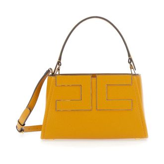 Elisabetta Franchi Femme, Sacs, Brun, Taille: ONE Size Sac &agrave; main en &eacute;co-cuir avec d&eacute;tails m&eacute;talliques