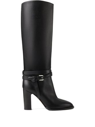 Ralph Lauren Collection bottines en cuir à boucle 90 mm - Noir