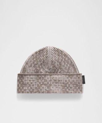 lululemon Beanie aus gerippter Merinowolle SLNSH Kollektion in From Afar Knit Jacquard Sheer Oak Muli