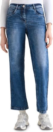 Cecil Wide Leg Jeans mid Blue wash 33