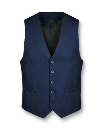 CHARLES TYRWHITT Ultimative Performance-Anzugweste aus Sharkskin-Gewebe - Indigoblau