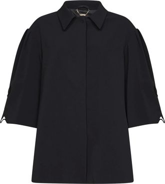 Blumarine Giacca Over in Cady Ricamo - Femme - Vestes - Noir - Taille: 38 FR