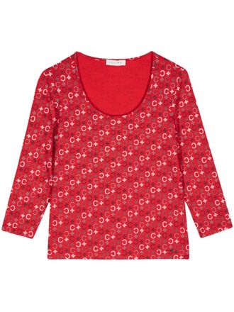 Celine t-shirt Macadam en coton stretch (années 1990-2000) - Rouge