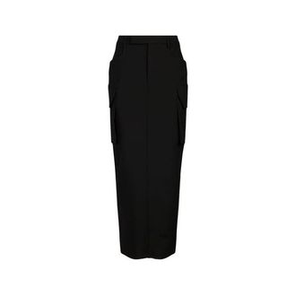 Rick Owens Jupe longue ajust&eacute;e en laine