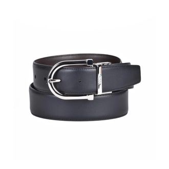 Ermenegildo Zegna Homme, Accessoires, Noir, Taille: 110 CM Ceinture en cuir
