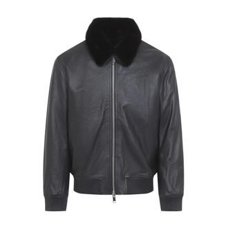 Yves Salomon Blouson en cuir Yves Salomon - Homme - Vestes - Noir - Taille: L