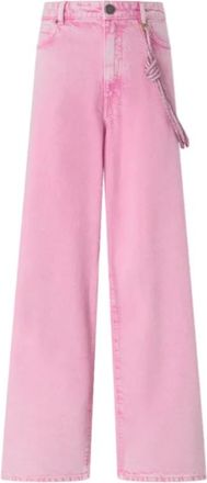 Pinko Pinko, Femme, Jeans, Rose, Taille: W30 Jeans avec cordon bijou