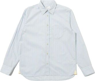 Universal Works Homme, Chemises, Bleu, Taille: S Sky Urban Stripe Lazy Day Shirt