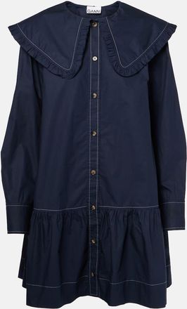 Ganni Hemdblusenkleid aus Baumwolle