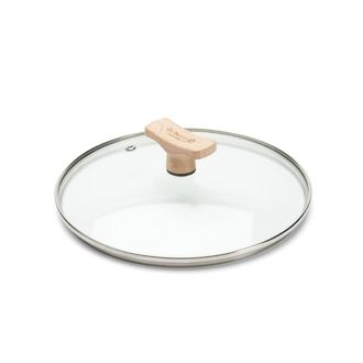 De Buyer De Buyer 4111.20 Deckel aus Glas, Knopf aus Holz, Durchmesser 20 cm