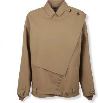 Courr&egrave;ges Femme, Vestes, Beige, Taille: 38 FR Oblique Short Trench Jacket