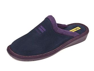 Nordikas Chaussures de maison en daim bleu marine - Bleu - bleu marine, 37 EU EU