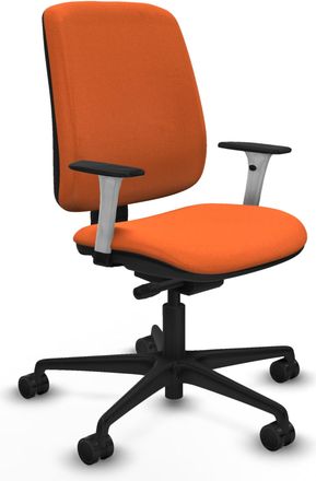 Piqueras y Crespo B&uuml;rostuhl f&uuml;r Zuhause Alares mit wei&szlig;en und schwarzen Armlehnen, ausgestattet mit Syncro/Traslack und injiziertem Schaumstoff, mit Rollen von 65 mm, N