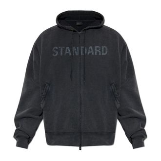 Balenciaga Sweatshirt mit Logo-Print - - Sweatshirts & Hoodies - Herren - Schwarzk - L