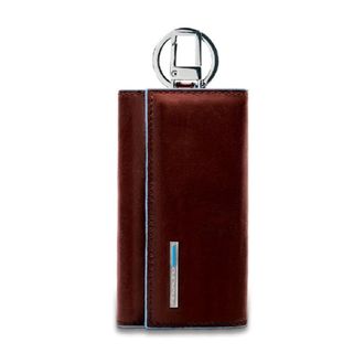 Piquadro unisex, Accessoires, Brun, Taille: ONE Size Porte-cl&eacute;s marron fonc&eacute; avec mousqueton