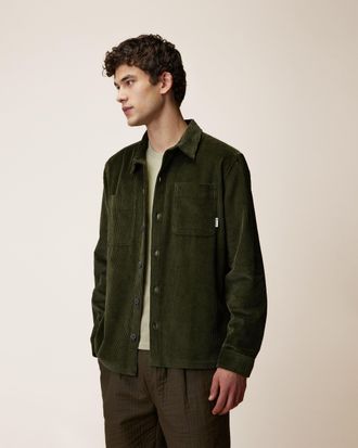 Faguo Surchemise vert olive fonc&eacute;