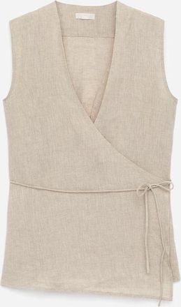 Arket Wickeloberteil Aus Leinen -Beige