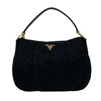 Prada Pre-owned Nylon Patent Leather Shoulder Bag - - Pre-owned - Damen - Schwarzk - ONE SIZE