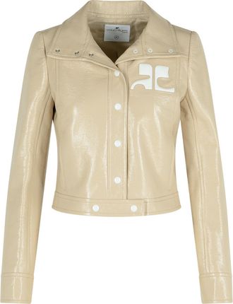 Courr&egrave;ges Reedition Ivory Cotton M&eacute;lange Veste